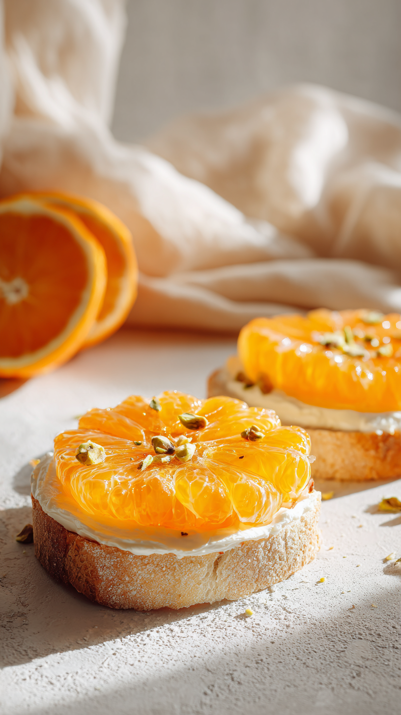 R-Citrus Cream Cheese Toast Recipe | Flamyay